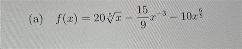 Solved Differentiate The Following Functions Using Rules Of Chegg
