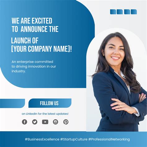 Free Sleek Linkedin Post Template To Edit Online