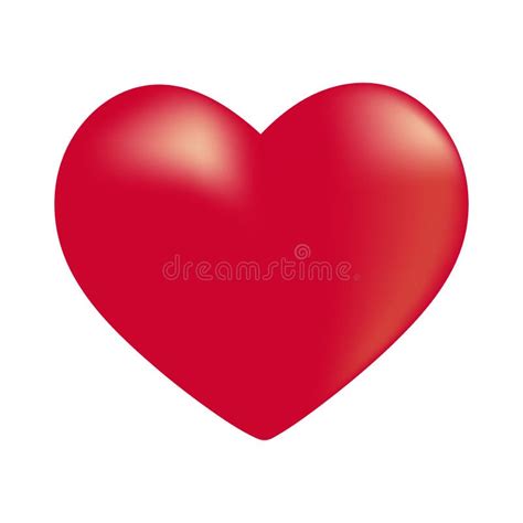 Coeur Rouge Sur Fond Blanc Illustration De Vecteur Illustration Du
