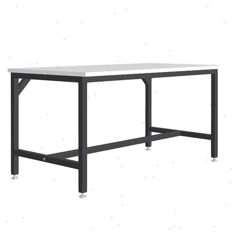 Formaspace Basix X X Workstation In Steel Grey Pearlescent With Adjustable Leveling Feet