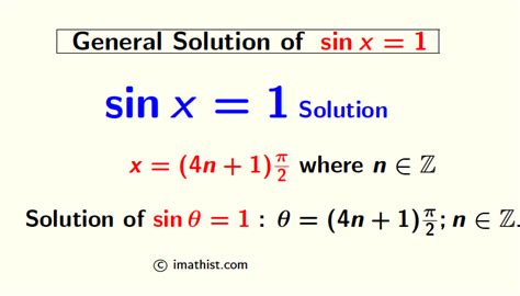 General Solution Of Sinx1 Solve Sinx1 Imath