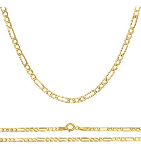 Cadena Oro 14k 14 Kilates 50cm 2 6mm Italiana 3x1 Figaro Envío gratis