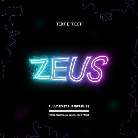 Premium Vector Text Effect Neon