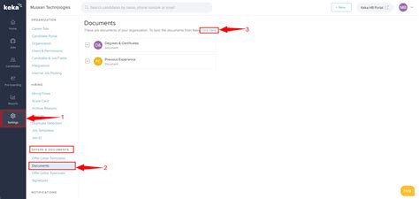 How To Sync The Document Type From Keka HRMS To Keka Hire