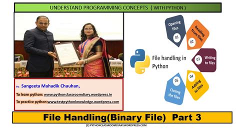 Part 3 Binary File Handling In Python Class Xii Unit 1 Python By Sangeeta M Chauhan Youtube