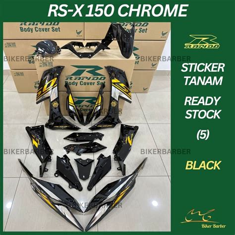 RAPIDO Cover Set Honda Rs X Rsx 150 Chrome 5 Black Silver White Body
