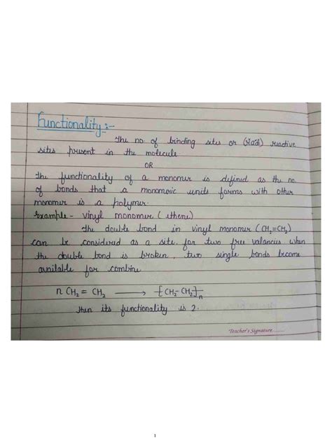 Functionality In Polymer Pdf