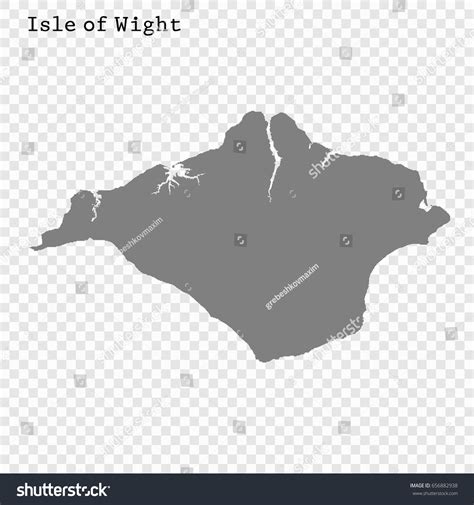 High Quality Map Isle Wight Ceremonial Stock Vector Royalty Free