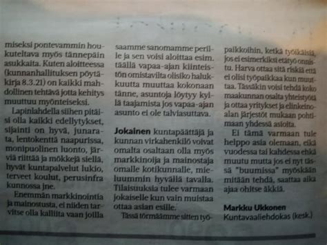 Kunnanvaltuutettu Markku Ukkonen