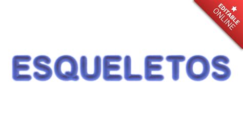 Esqueletos Blaue Pelzschrift Texteffekt Generator