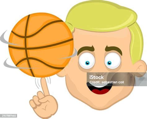 벡터 일러스트 레이 션 머리 금발의 남자 만화 바구니 공 게임 Basketball League에 대한 스톡 벡터 아트 및 기타