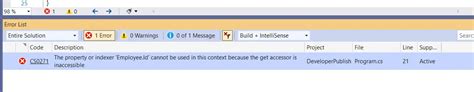 C Error Cs0271 The Property Or Indexer Propertyindexer Cannot Be Used