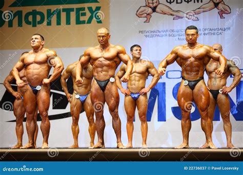 Bodybuilders Poses At Open Cup Of Bodybuilding Editorial Photo 22736037