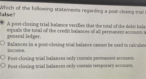 Solved Which of the following statements regarding a | Chegg.com