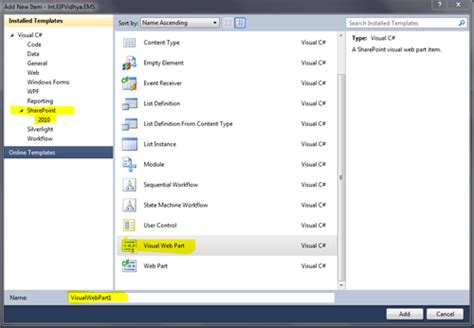 dotnet with naveen custom visual webpart in sharepoint 2010