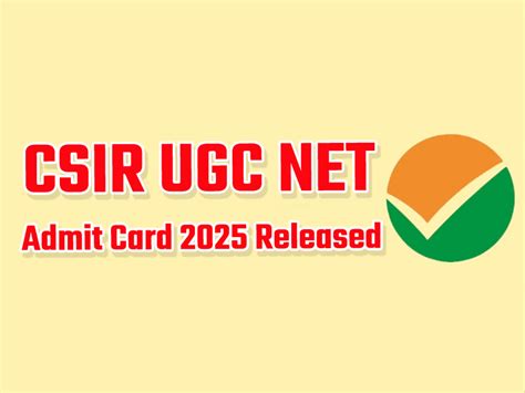 Csir Ugc Net Admit Card 2025 Released Sakshi Education