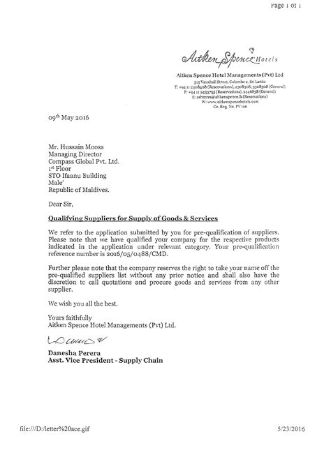 Reference Letters Compass Global Pvt Ltd