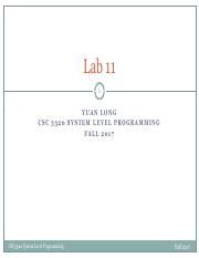 Lab11 Pdf Lab 11 1 YUAN LONG CSC 3320 SYSTEM LEVEL PROGRAMMING FALL