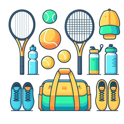 Tennis Game Equipment Vectors And Illustrations For Free Download Freepik