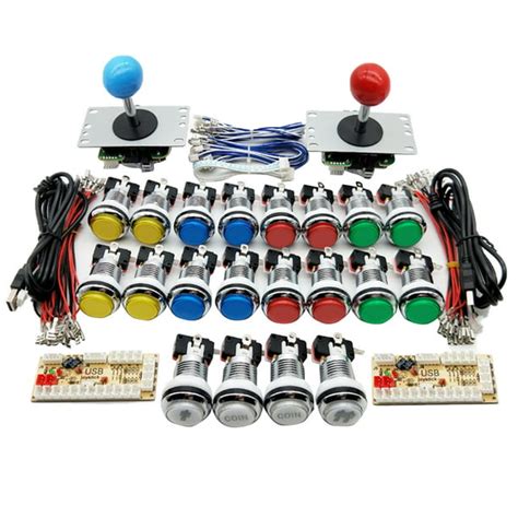 Monstrate Arcade Joystick Kit Galvanoplastia Gumball Luz Botón De