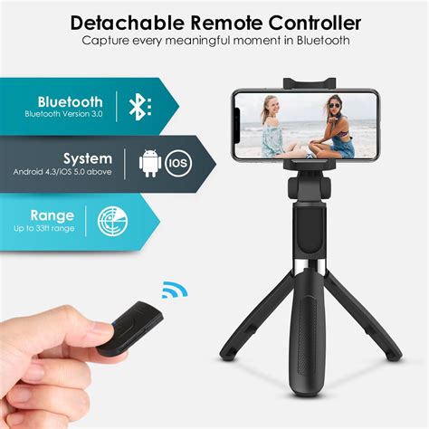 Rebajas Enero Elegiant Palo Selfie Trípode Bluetooth Mini Stick Movil