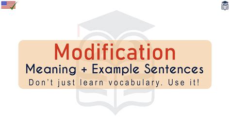 Modification Meaning Definition Of Modification YouTube