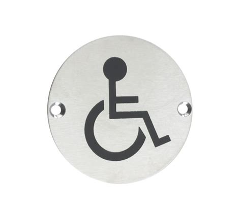 Zoo Hardware Zss Door Sign Disabled Facilities Symbol Satin