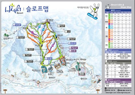 하이원 리조트 스키장 리프트 슬로프 맵 네이버 블로그
