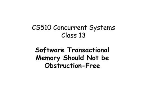 ppt cs510 concurrent systems class 13 powerpoint presentation free