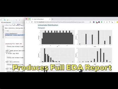 DataExplorer Create Report Function In R YouTube