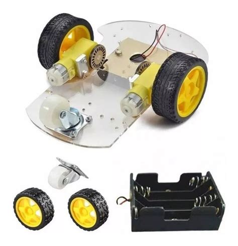 Kit Chassi 2wd Rodas Robótica Robô Projeto Arduino Carrinho Kit Chassi 2wd Rodas Robótica Robô Projeto Arduino Carrinho