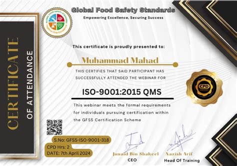 Muhammad Mahad On Linkedin Qms Food