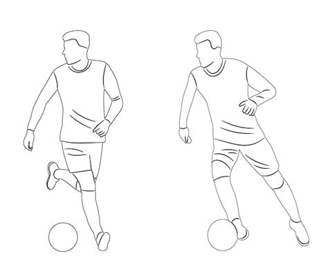 Premium Vector Soccer Player Sketches On White Background Vector
