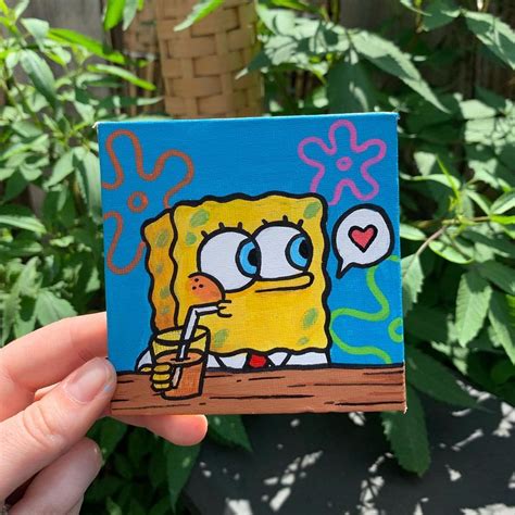 Cassidy Poe On Instagram Spongebob Mini Canvas 🥰 • • • • Art Artist