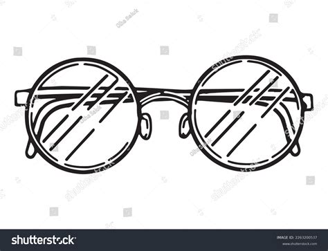 Glasses Sketch Clipart Eyes Accessory Doodle Stock Vector Royalty Free