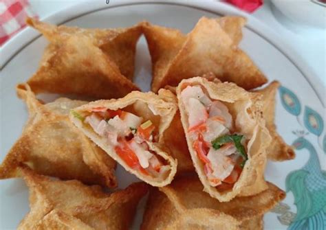 Resep Crab Rangoon Pangsit Cheesy Crab Oleh Siti Khoiriyah Cookpad