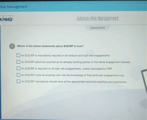 Risk Management PMG Advisory Risk Management StudyX