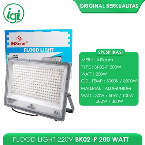 Jual LAMPU SOROT TEMBAK LED 200 WATT KAP TIPIS FLOOD LIGHT 200W OUTDOOR