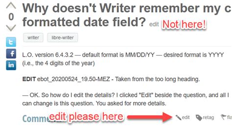 Why Doesn T Writer Remember My Custom Format Date Field Footer Header English Ask