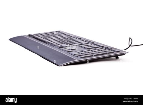 Black Business Computer Keyboard Isolated On White Background Stock