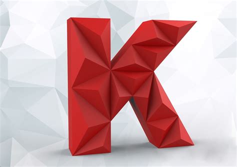 3d Print Model Lowpoly Letter K Cgtrader