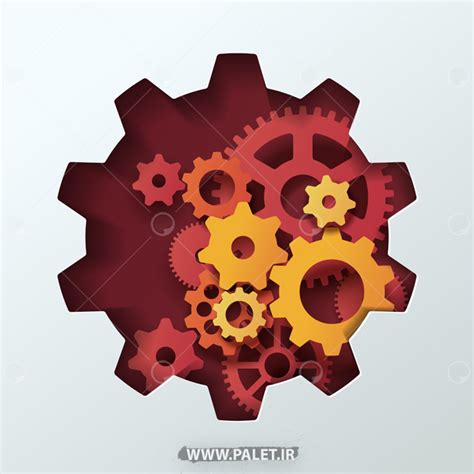 وکتور چرخ دنده Png پالت