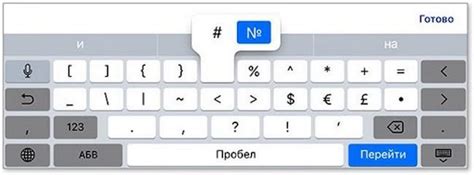 Символ номер на клавиатуре Ios ТОПоГИС