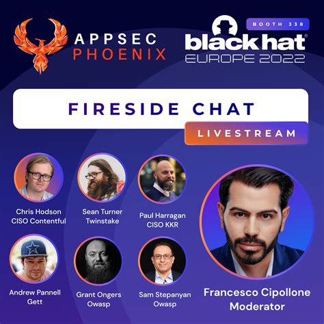 Appsec Phoenix Live Stream Black Hat Europe Fireside Chat On