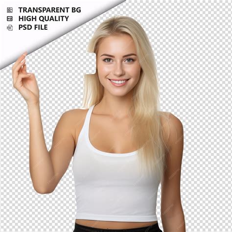 Premium Psd White Woman Picking Ultra Realistic Style White Backgroun