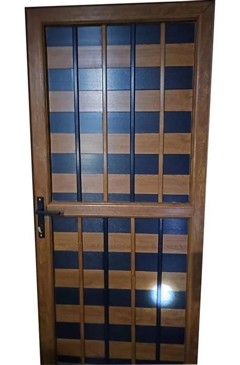 Swing Interior Brown UPVC Sliding Door For Office Height 84 Inch At