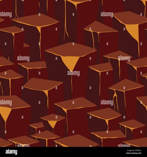 Cartoon Game Texture Lava Surface Seamless Pattern Game Asset Walls