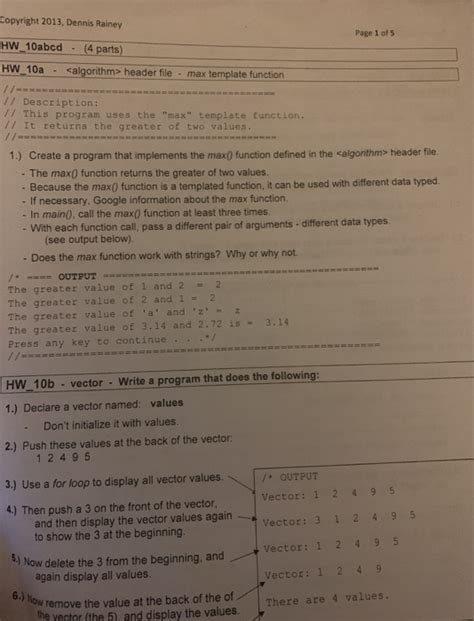 Solved Copyright 2013 Dennis Rainey Page 1 Of 5 HW 10abcd Chegg