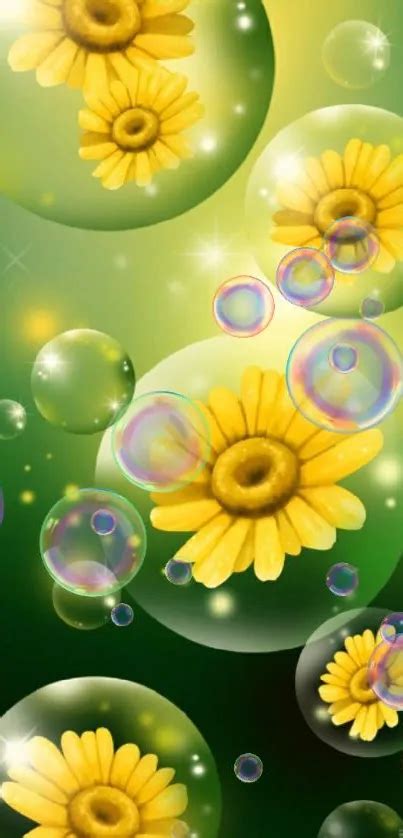Daisy Bubbles Mobile Wallpaper Free Download