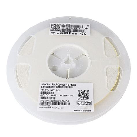 47k Ohm 1 10w 603 Resistor Reel Of 5000 Aerokart India